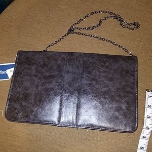 MMS Design Studio | Bags | Mms Dark Gray Clutch With Chain | Poshmark